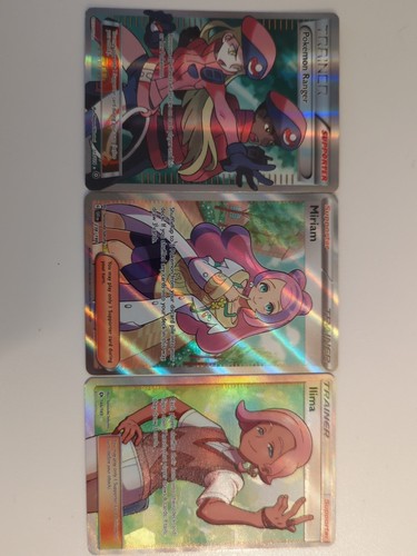 Pokemon Ranger, Ilima, And Miriam Secret Trainer Cards | eBay
