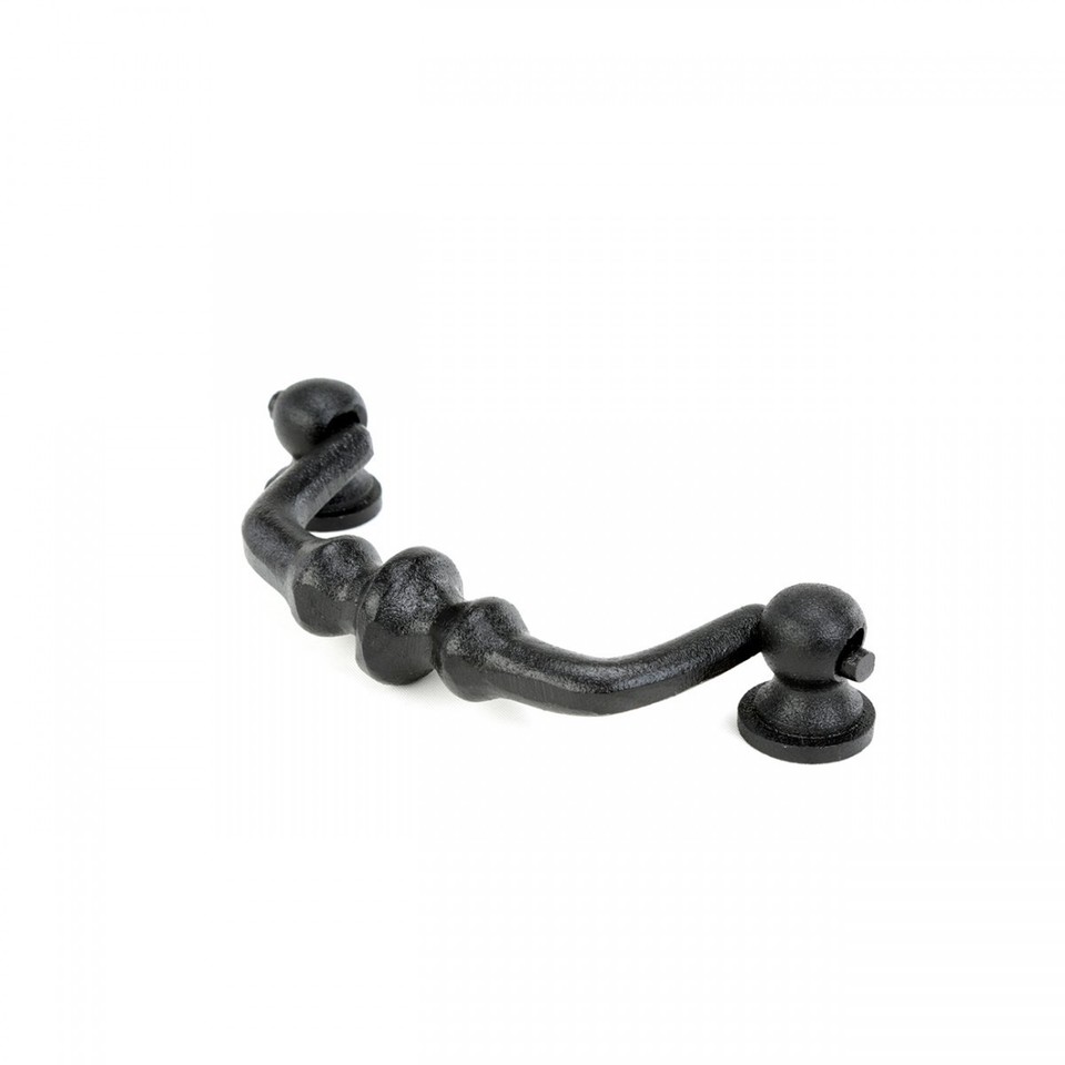Black Drawer Bail Pull 4.38" L Wrought iron Drop Style Swing Handles ...