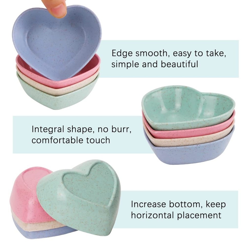 8 Pack Sauce Dish Dipping Bowls Soy Multicolor Mini Appetizer Plates ...