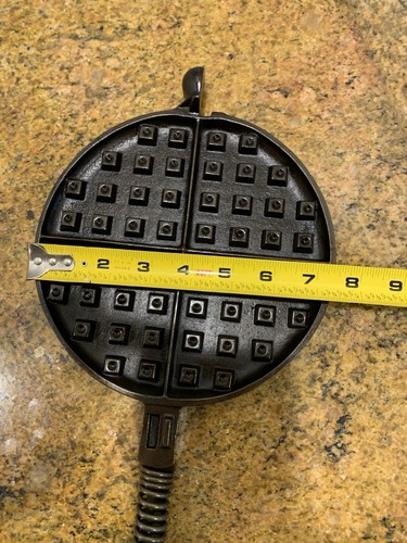 Antique cast iron waffle maker vintage Montgomery Ward | eBay