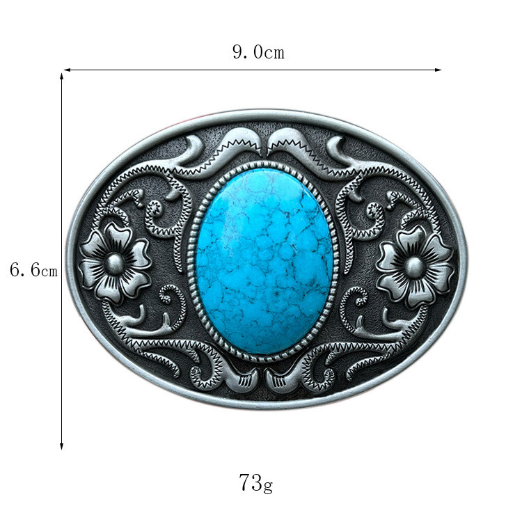 Western Mens Alloy Vintage Fashion Leather Belt Buckle Cowboy Pattern ...