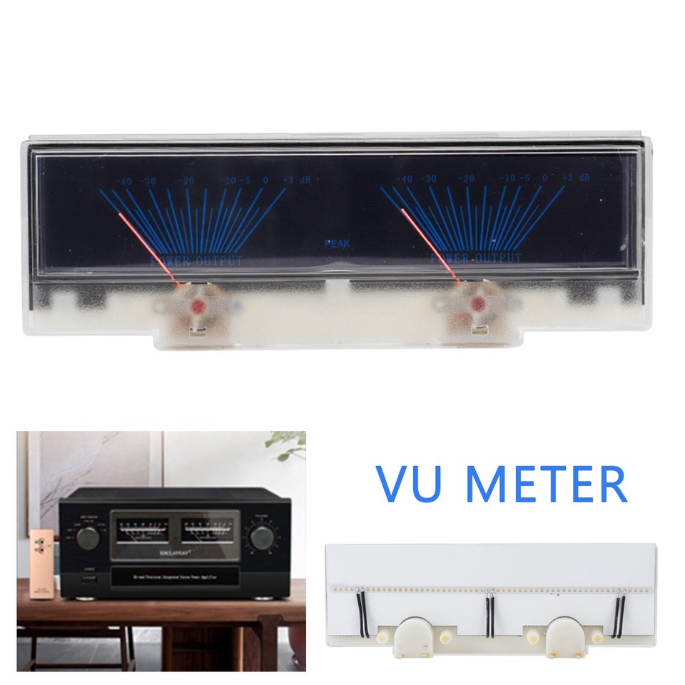 Dual Analog VU Meter Audio Level DB Meter With BackLight Power ...