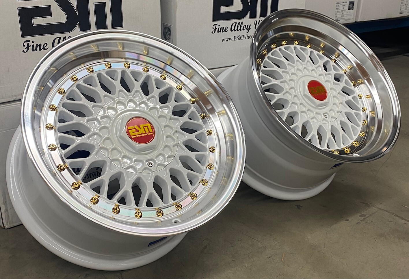 16x8 16x9 WH 4x100 5x100 ESM 02R Wheels Rims BMW E30 84-91 3 Series E21 ...