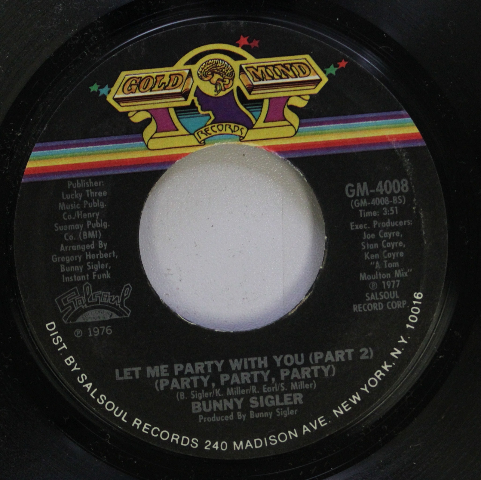 Soul 45 Bunny Sigler - Let Me Party With You (Part 2) (Party, Party ...