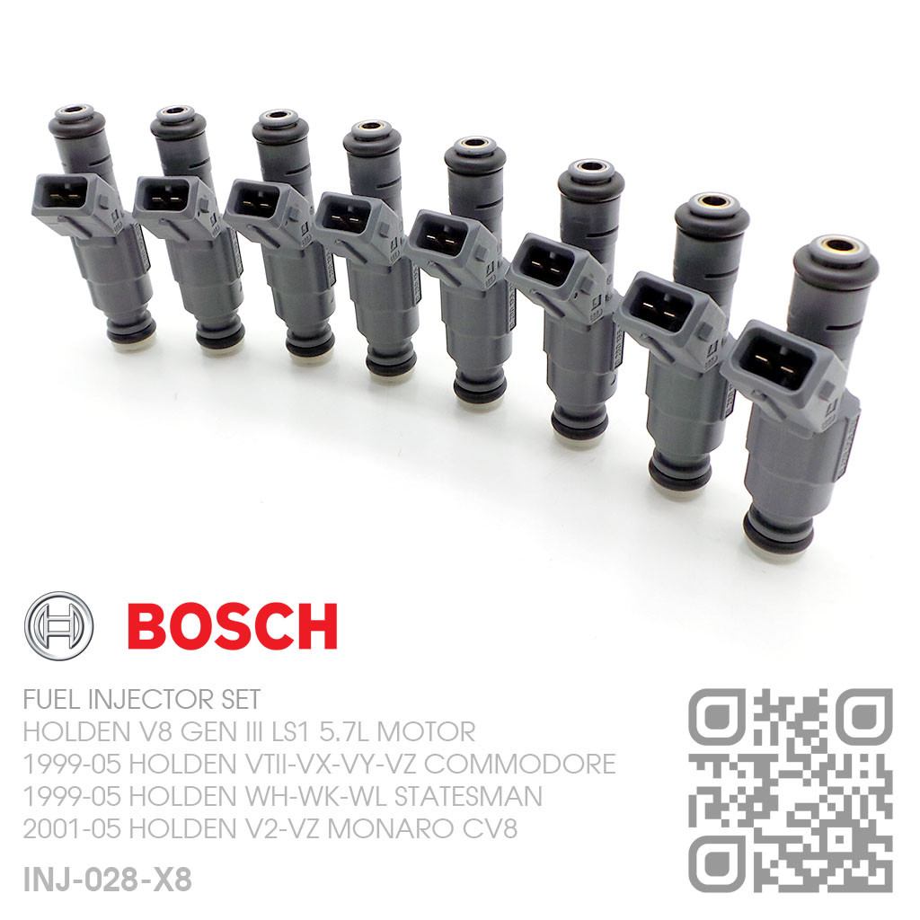 BOSCH FUEL INJECTOR SET V8 GEN III LS1 5.7L MOTOR [HOLDEN VT-VX-VY-VZ ...