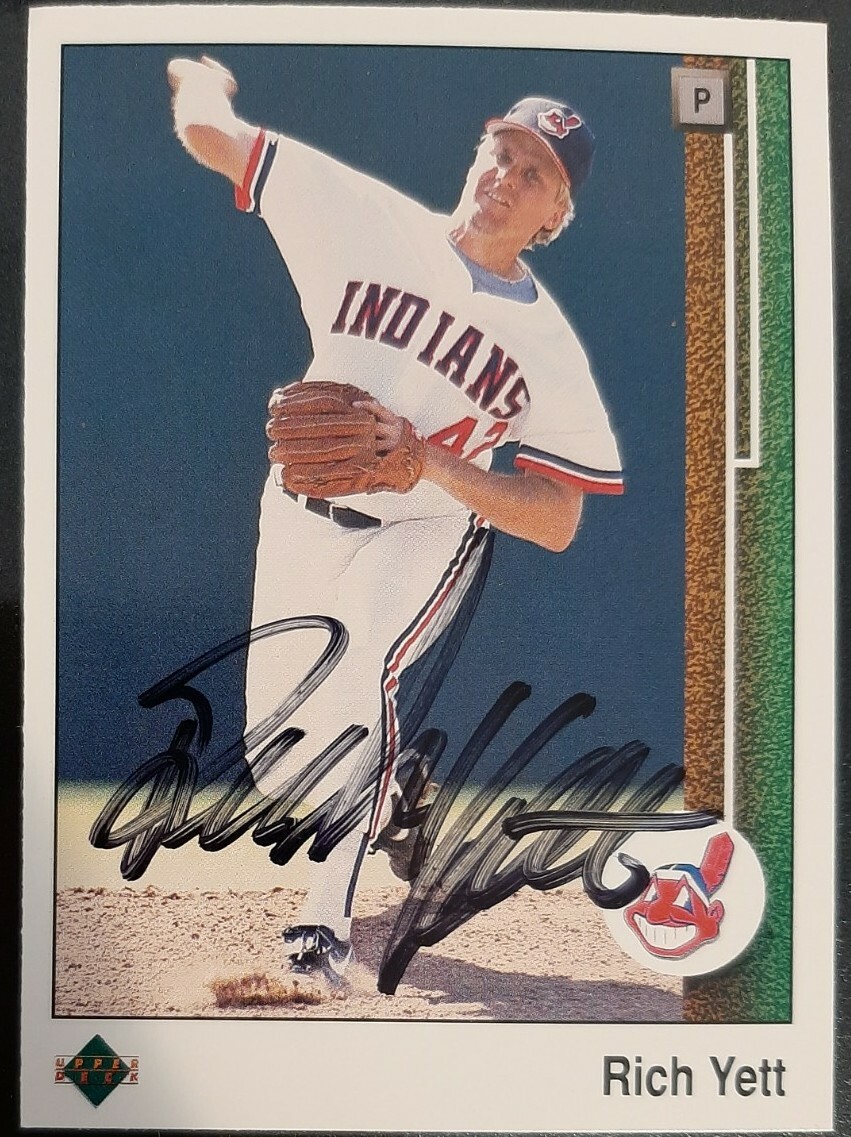 Rich Yett Autographed 1989 Upper Deck Cleveland Indians Baseball Card ...