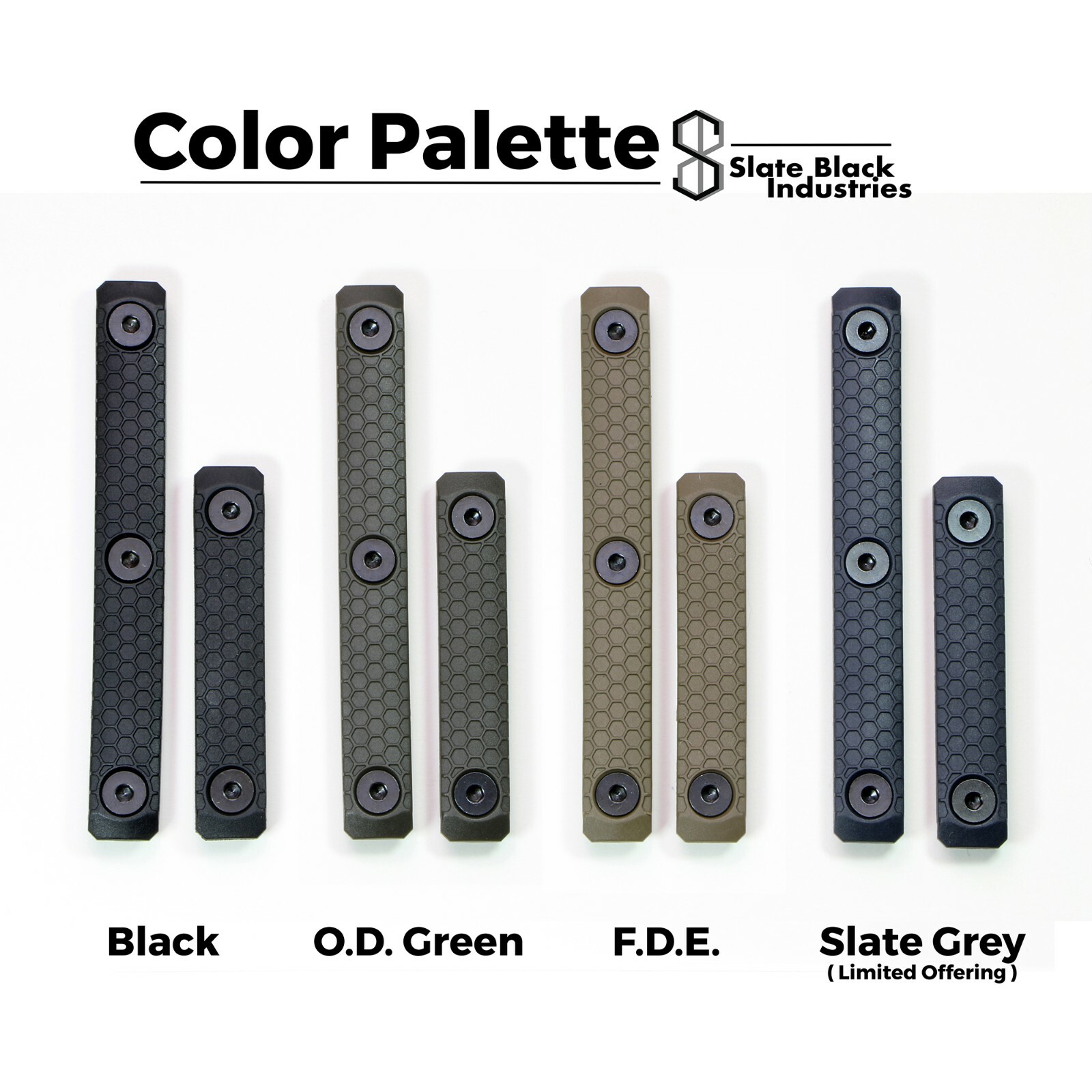 M-LOK rail cover grip panels - 3-pack/ (FDE / 2-slot) for MLOK rails