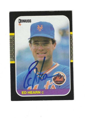 Autographed Signed ED HEARN New York Mets 1987 Donruss Card #446 w/ COA ...