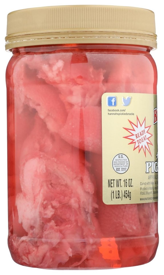 Hannah's Ready To Eat Pickled Pigs Feet 16 oz. Jar 727968120242| eBay