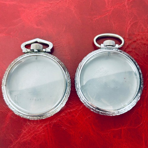 Pair of 16 Size Base Metal OF Pocket Watch Cases For Use/Parts/Repair ...