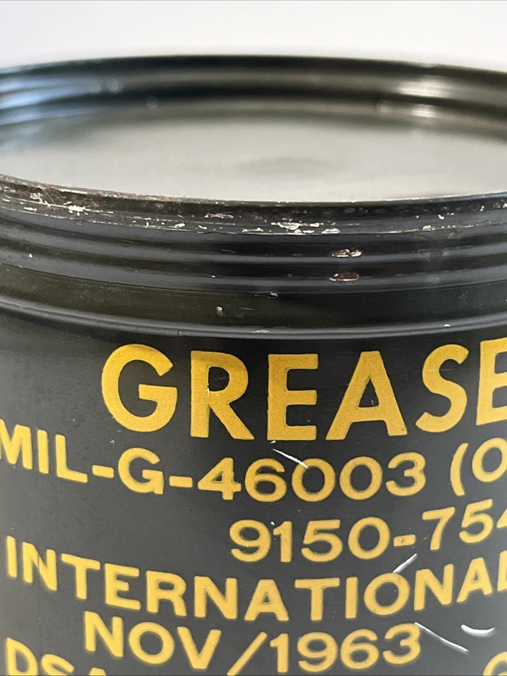 ORIGINAL 1963 VIETNAM ERA U.S. ARMY UNOPENED 1 LB. CAN RIFLE GREASE MIL ...