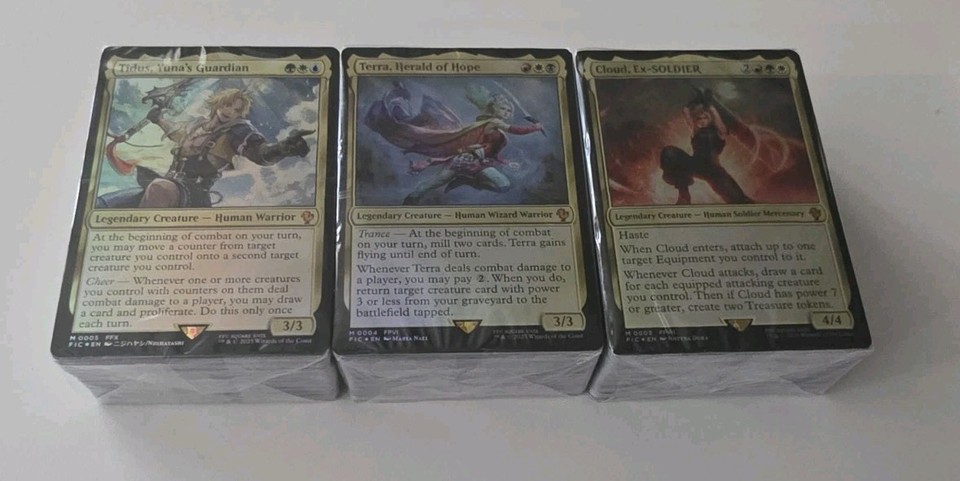 Magic The Gathering Final Fantasy VII Coud, Tidus, Terra Commander Deck ...