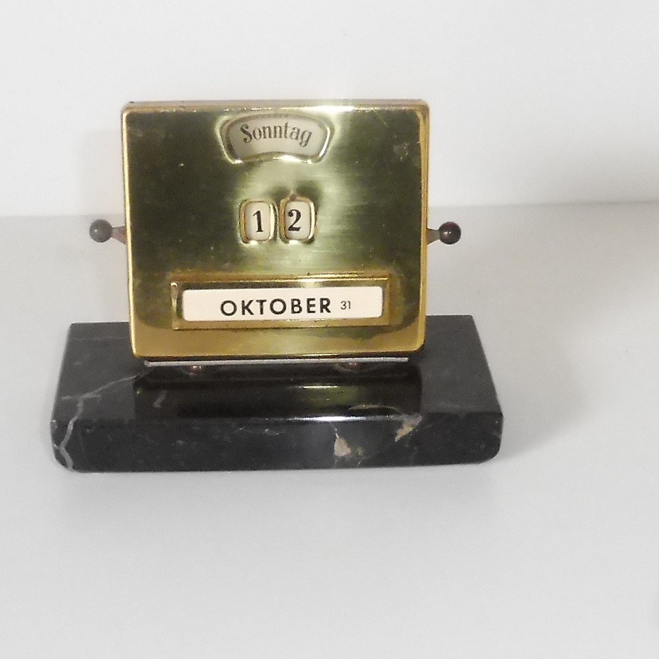 Dauer Kalender 20er 30er Jahre Jacob Maul ? Messing Marmor | eBay.de