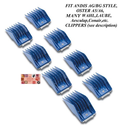 ANDIS 8 pc Attachment Guide BLADE COMB SET Fits AG,AGC,DBLC,SMC,AGR,MBG Clippers | eBay