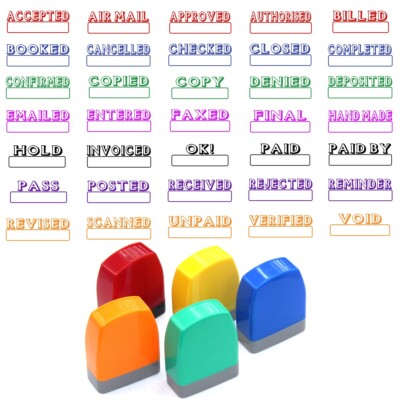 Custom Self Inking Word Stamp Text Business Office Work School Factory ...