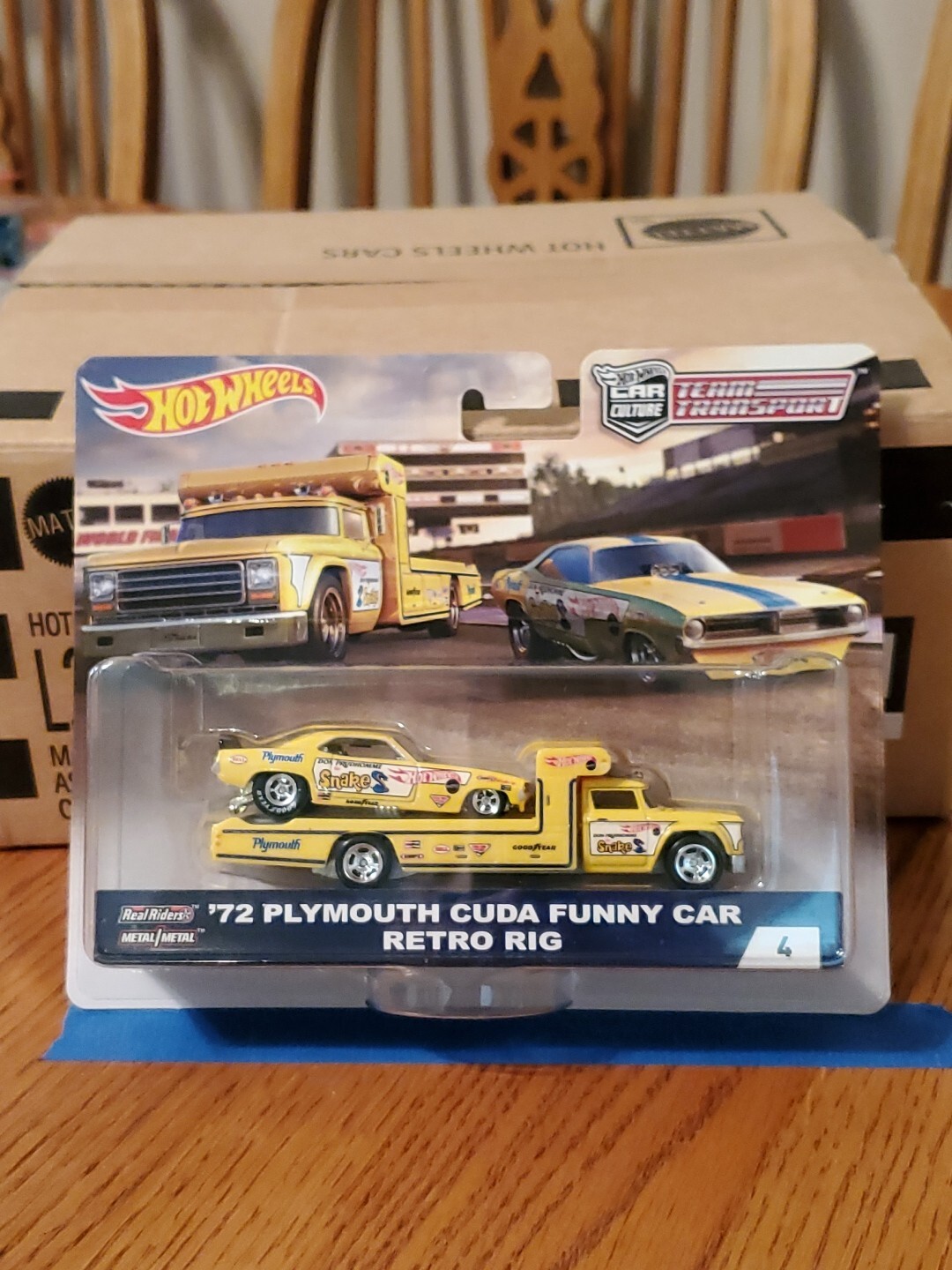 2018 Hot Wheels Team Transport #4 '72 Plymouth Cuda Funny Car Retro Rig ...