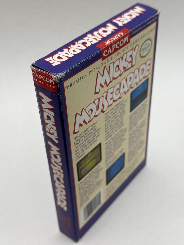 Mickey Mousecapade NES BLANK BANNER Misprint Label Complete In Box ...
