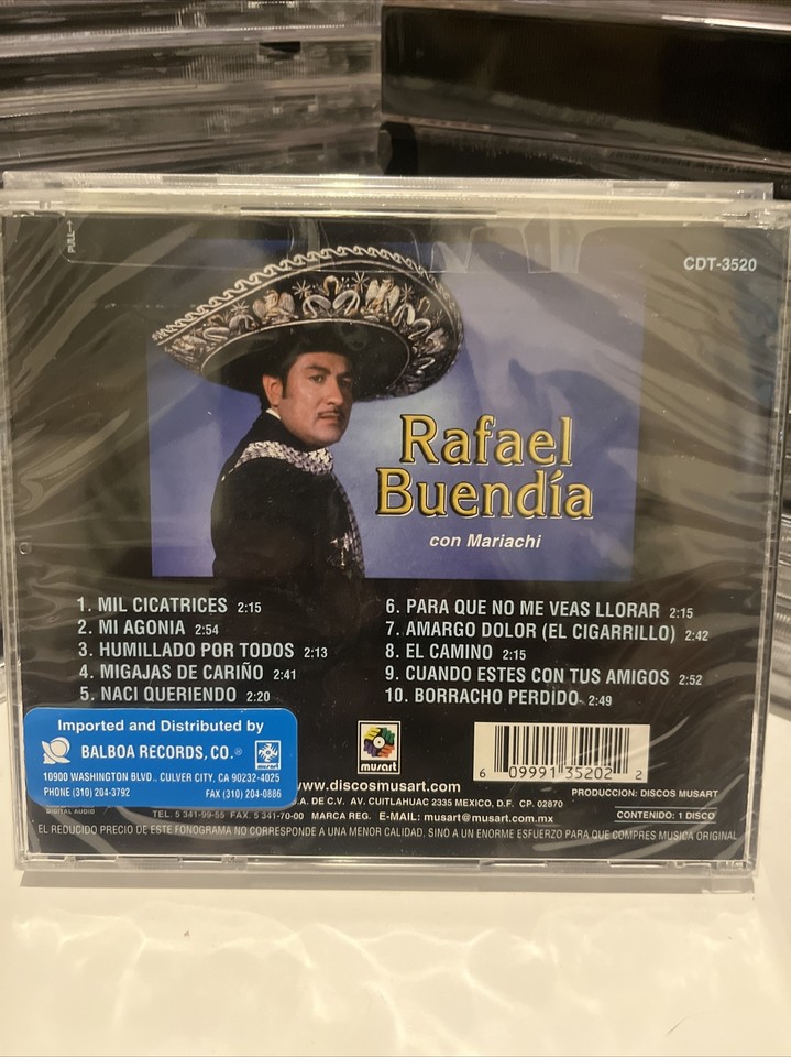 RAFAEL BUENDIA MIL CICATRICES CON MARIACHI CD SEALED SPANISH DISCOS ...
