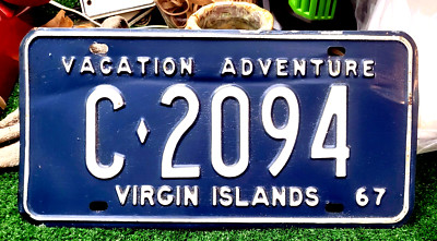 🇻🇮 - ST. CROIX - 1967 passenger car license plate - nice original ...