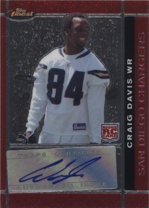 2007 Topps Finest - Rookie Craig Davis #129 Autographs (AU, RC) for ...