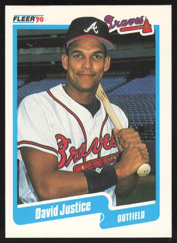 1990 Fleer Baseball David Justice RC #586 Atlanta Braves | eBay