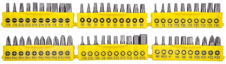 JEGS 100 Piece Screwdriver & Bit Set with Storage Rack 81384 | eBay