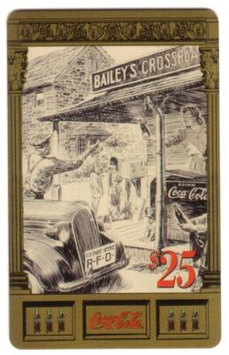 Coke National '96 $25. Postal Coke Delivery (Card #1 of 10) GOLD Phone ...