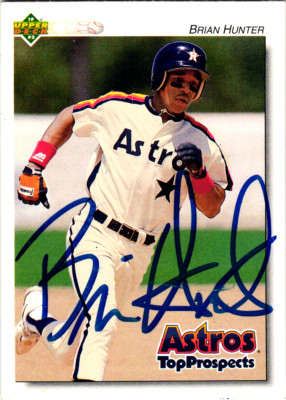 Brian Hunter Signed 1992 Upper Deck Minor League - #324 Osceola Astros ...