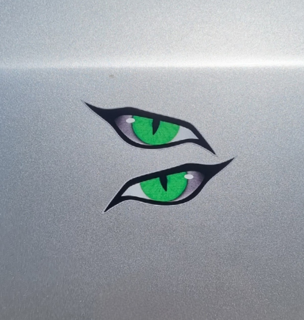 2x Green Evil Eyes Vinyl Stickers For Car Helmet Van Window Laptop ...