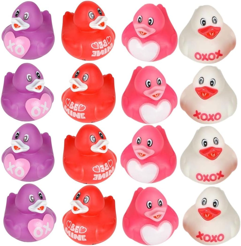 Valentines Rubber Ducks 12 Valentines Day Party Favors Rubber Ducks (2 ...