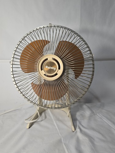 Vintage Galaxy Personal Electric Fan Amber Acrylic Blade Translucent ...