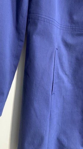 Marks & Spencer Coat Size 14 Long Blue Cotton Blend Fully Lined Pockets Per Una | eBay