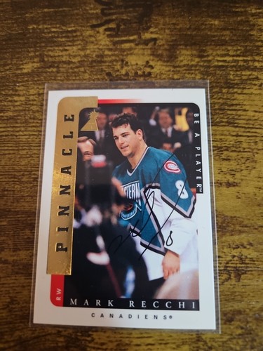 1997 98 Be A Player BAP SP Mark Recchi HOF Hard Signed Autograph | eBay