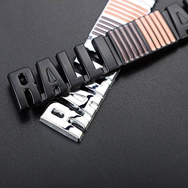 Ralliart Badge Chrome Aluminium Emblem for Mitsubishi Lancer EVO Colt ...