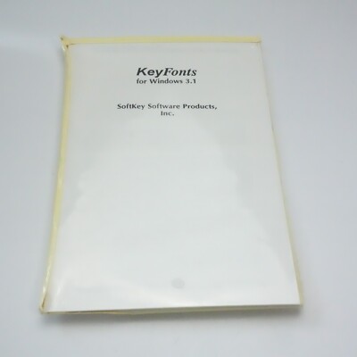 More Key Fonts For Windows 1.44MB Floppy 1994 Windows 3.1 Softkey Factory Sealed | eBay