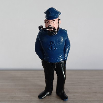 FIGURINE TINTIN LE LAC AU REQUIN ESSO BELVISION 1973-CAP. HADDOCK avec ...