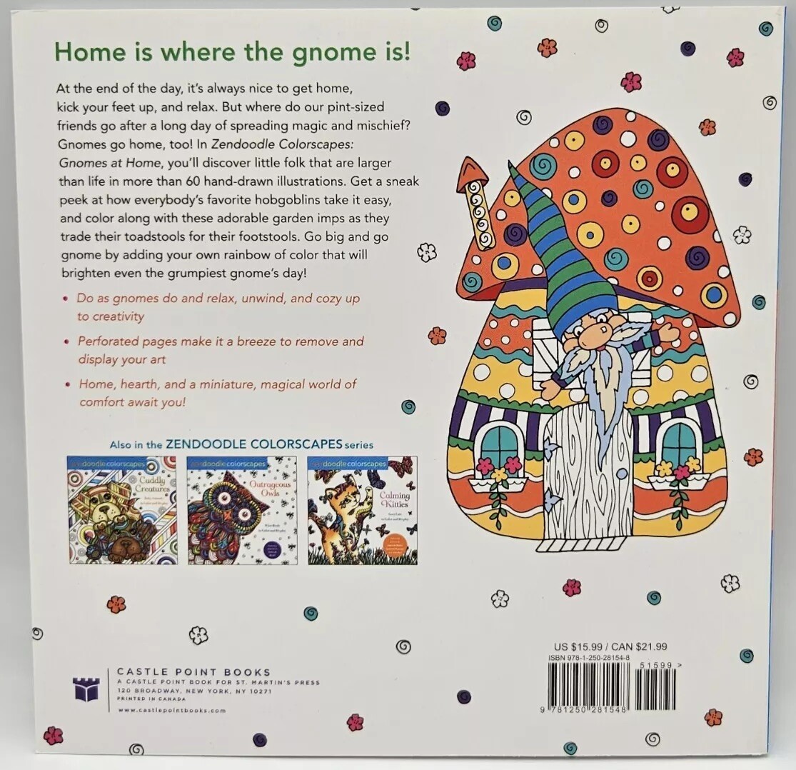 Zendoodle Colorscapes: Gnomes at Home : Whimsical Friends to Color and ...