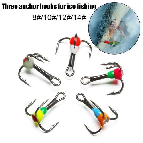 Winter Sinking Bait Three-jaw Hook Tackle Tools Ice Fishing Hooks ...