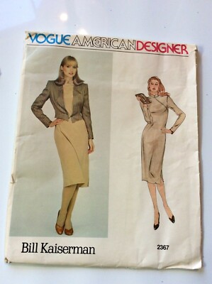 VOGUE AMERICAN DESIGNER 2367 Misses' Jacket and Dress Size 12 | eBay