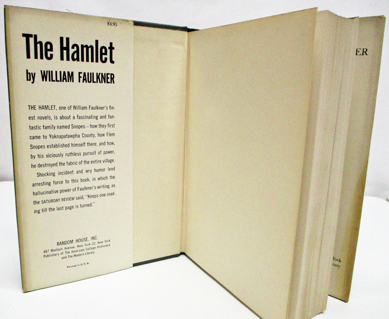 THE HAMLET by WILLIAM FAULKNER HCDJ - 1950 NOBEL PRIZE WINNER / SNOPES ...