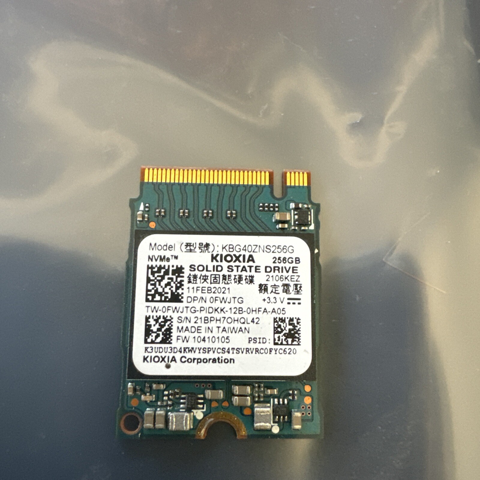 DELL Kioxia Toshiba 256GB PCIe NVMe M.2 2230 SSD Grade A FWJTG | eBay