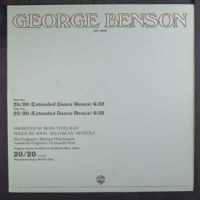 GEORGE BENSON: 20/20 / same WB 12" Single 33 RPM | eBay Australia