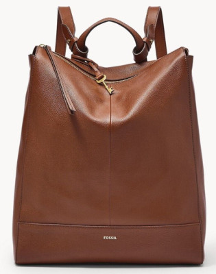Fossil Elina Large Convertible Backpack Brown Leather SHB2976210 NWT ...