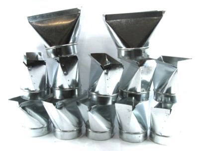 **Lot Of 12** Galvanized Steel HVAC Straight Stack Boots 10" x 3-1/4 ...