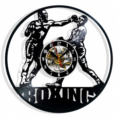 Boxing Vinyl Wall Clock Gift Birthday Holiday Art Home Room Decor ...