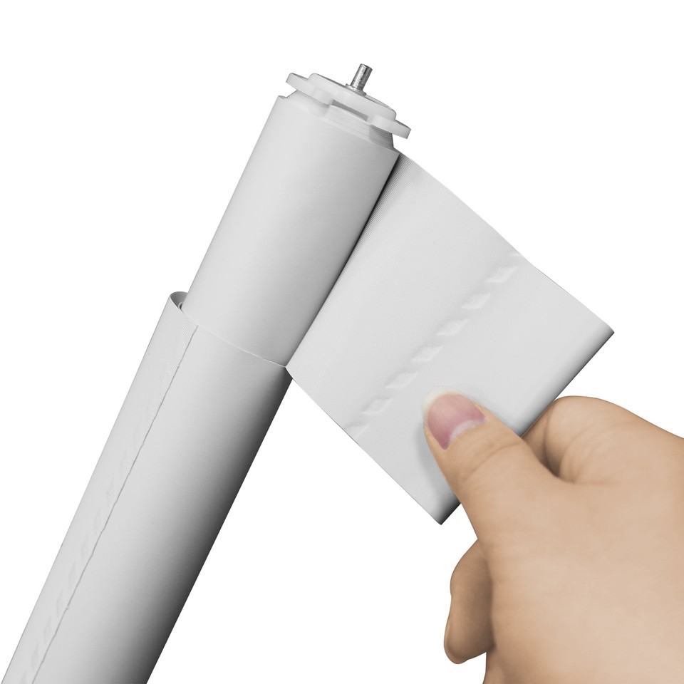 Mainstays Blackout Tear-to-Fit Roller Shade, 1-Piece, White, 37-1/4" W ...