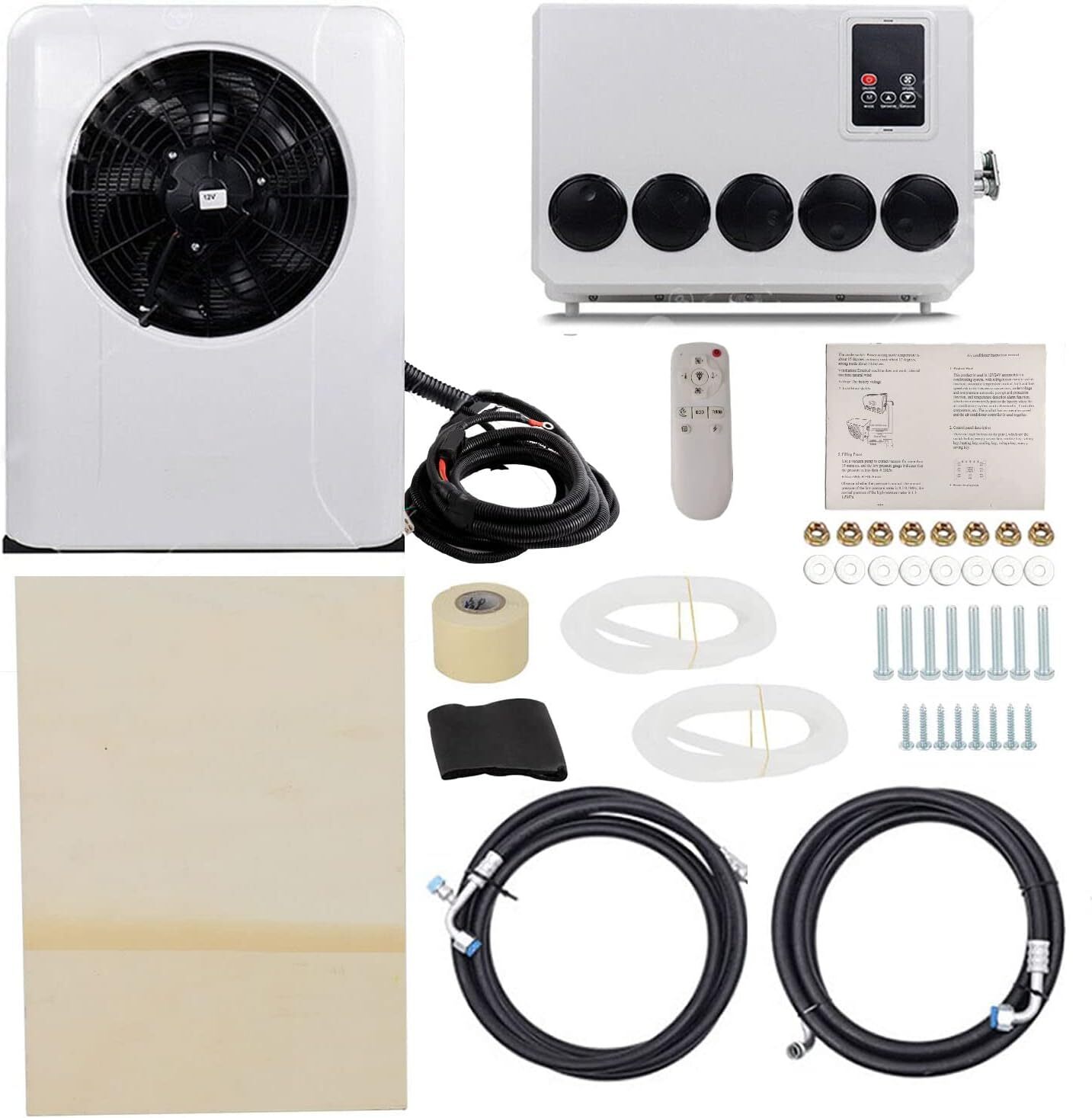 12V Split Mini RV Caravan Vans A/C 12000BTU Air Conditioner for Semi ...
