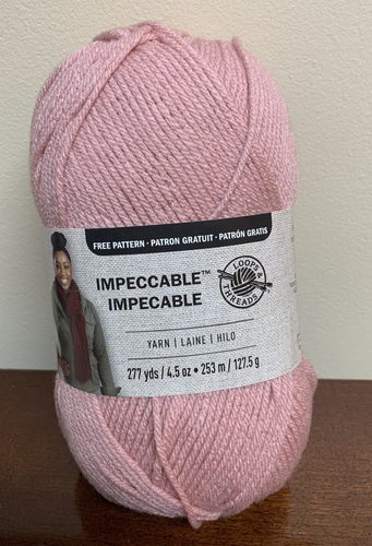 Loops & Threads Impeccable Yarn 4.5 oz Soft Rose 100% Acrylic Pink ...