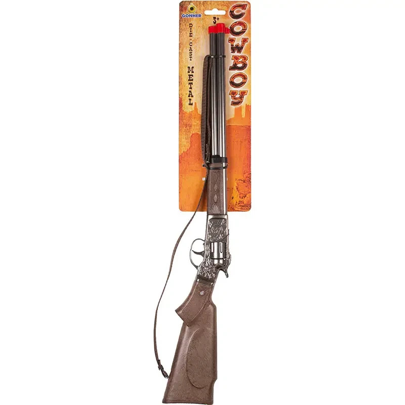 TOY Rifle Revolver Metal Cap Gun 8-Shot Capgun Gonher Spain 24" | eBay