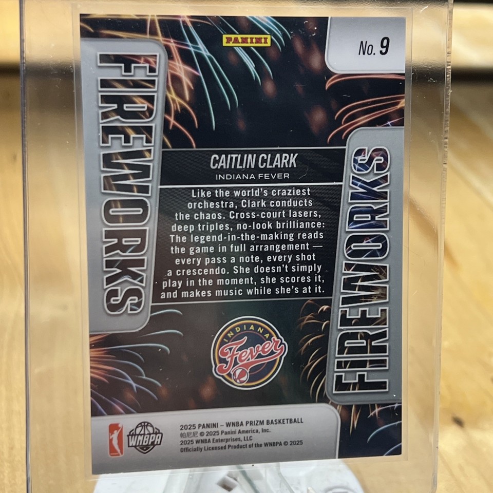 2025 Panini Prizm WNBA #9 Caitlin Clark Fireworks Indiana Fever | eBay